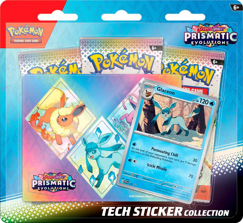 Pokemon Prismatic Evolutions Tech Sticker Collection (Glaceon) – 763 ...