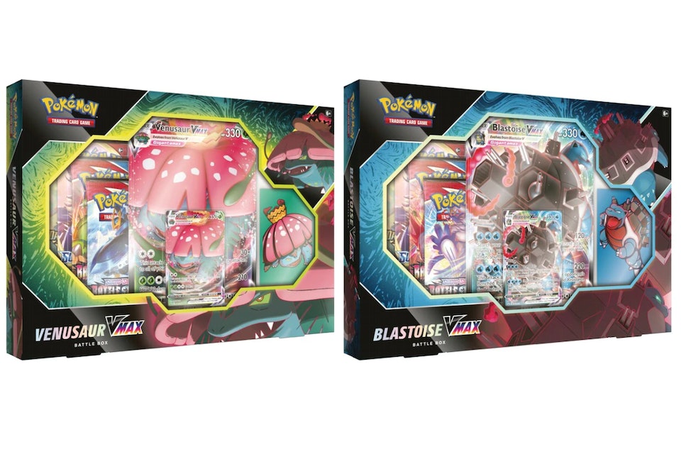 Pokemon Blastoise and Venasaur Vmax Battle Box Set of 2 – 763 Collectibles