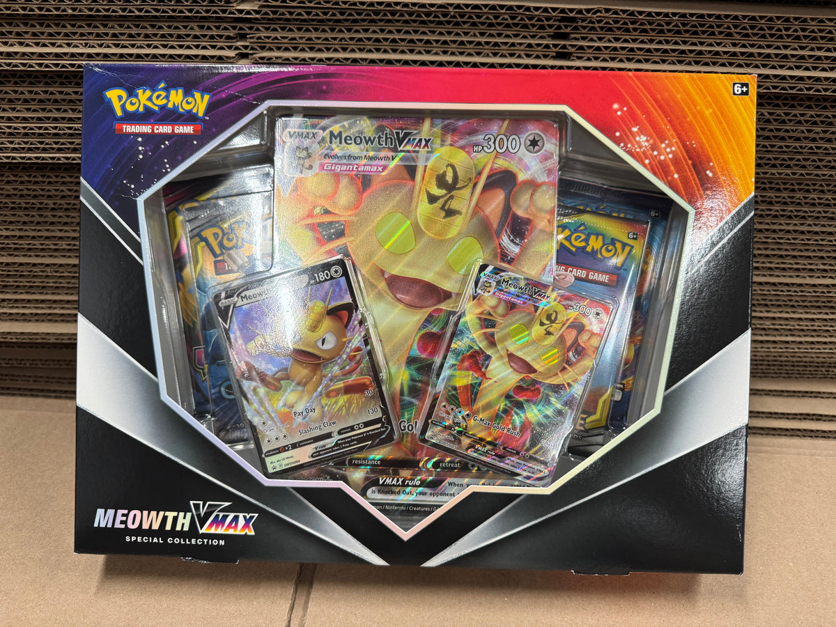 Pokemon Meowth Vmax Special Collection International Version - 4 packs ...